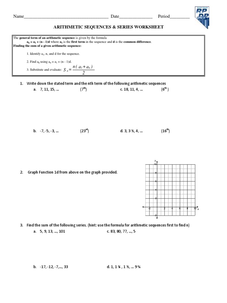 Day 3-Arith Seq and Series WKST | PDF | Mathematical Objects ...