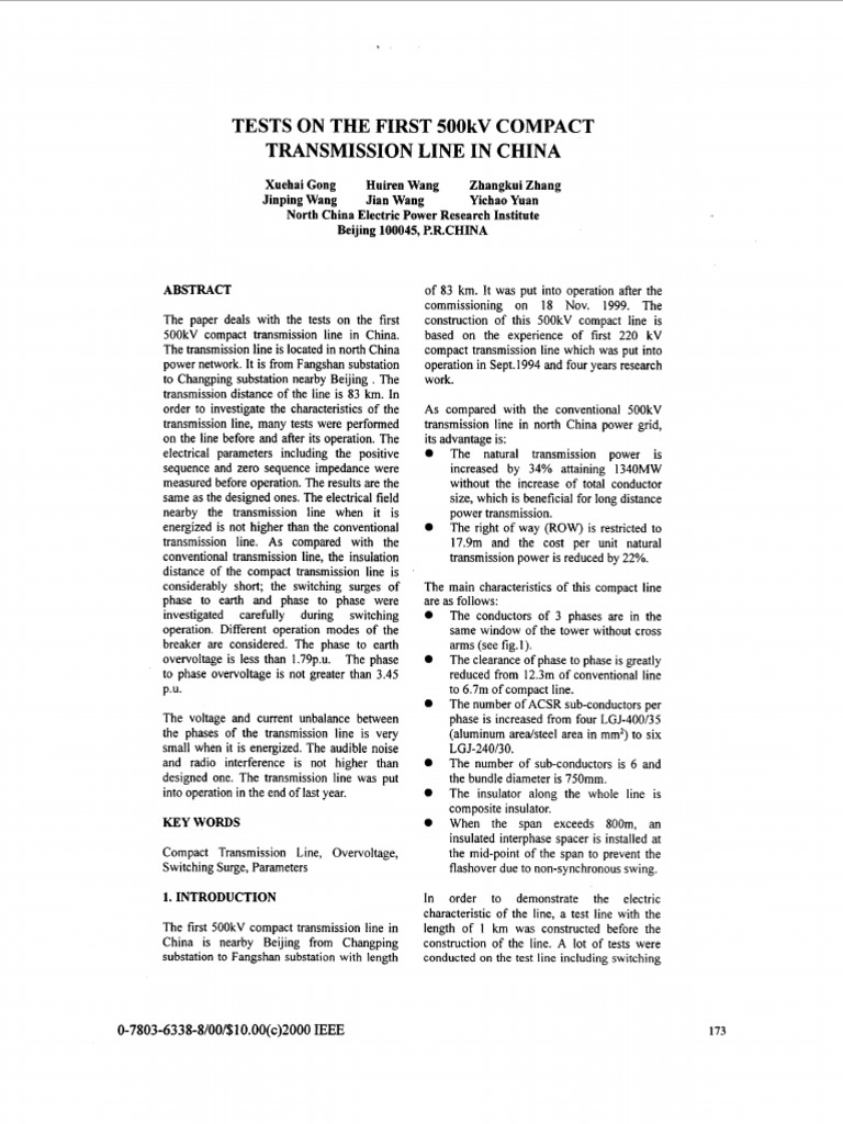 Compact 500 KV | PDF | Electric Power Transmission | Electrical Substation