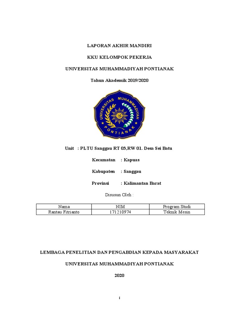 Laporan Akhir Kku 2020 | PDF