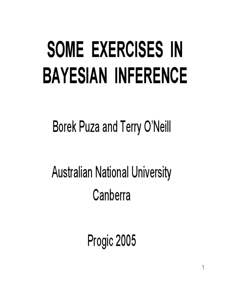 Bayesian Prob Exercises | PDF | Scientific Theories | Probability And ...
