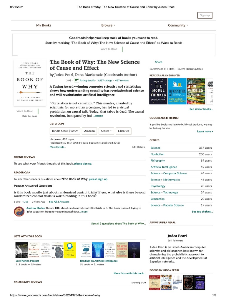 The Book of Why - by Judea Pearl | PDF