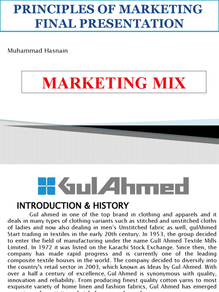 Presentation OF Marketing | PDF | Textiles | Target Audience