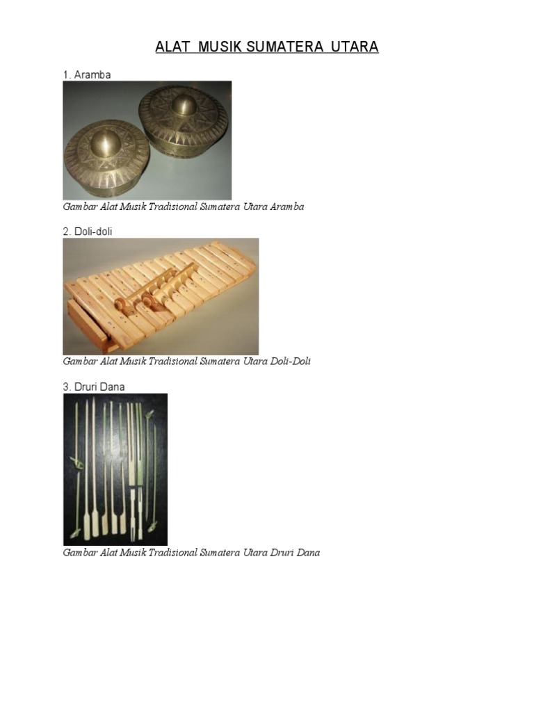 Alat Musik Sumatera Utara | PDF