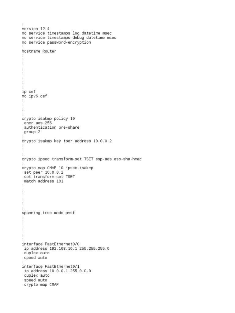 Router0 Running Config | PDF