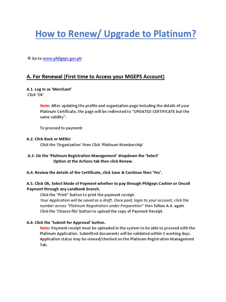 Platinum Application Procedure | PDF | Icon (Computing) | Receipt