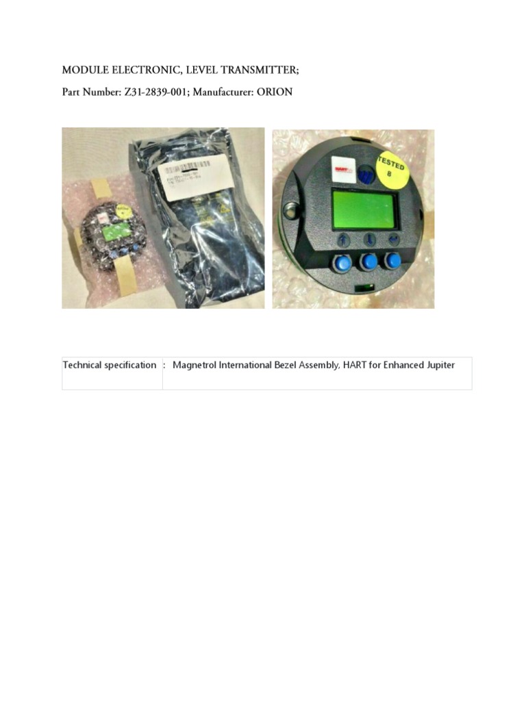 1.orion Z31-2839-001 | PDF | Technology & Engineering