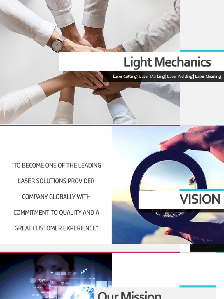 Overview of Light Mechanics and its Vision, Mission, Products, and ...