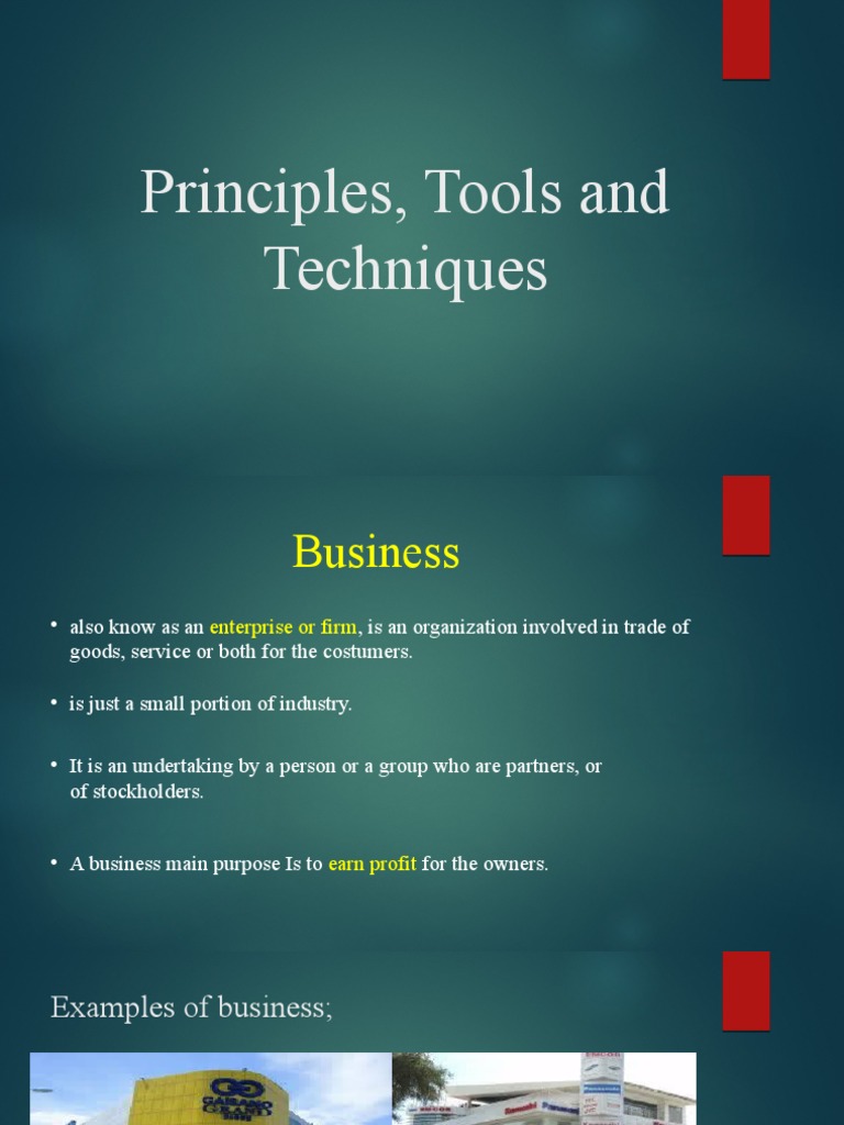 Principles, Tools and Techniques | Download Free PDF | Corporations ...