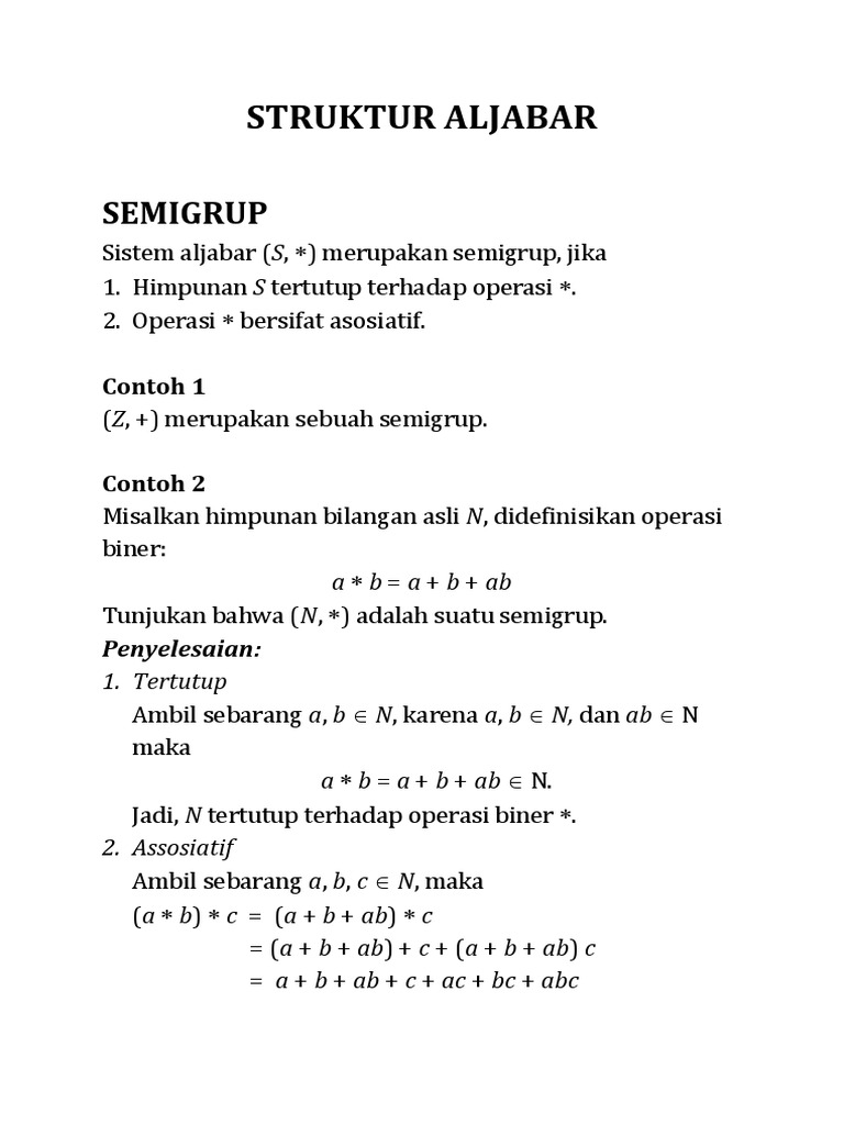 Struktur Aljabar | PDF