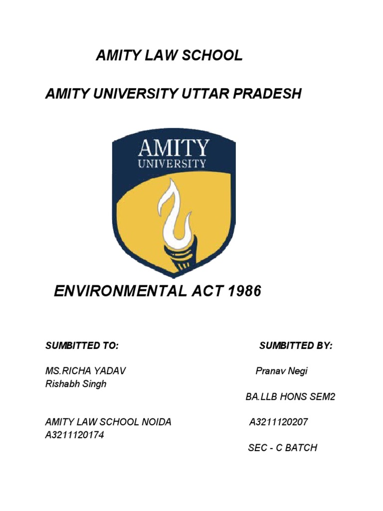 An Analysis of Key Provisions of the Environment Protection Act 1986 ...