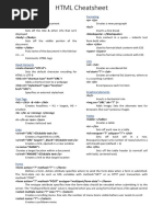 HTML Cheat Sheet | PDF | Cascading Style Sheets | Hyperlink