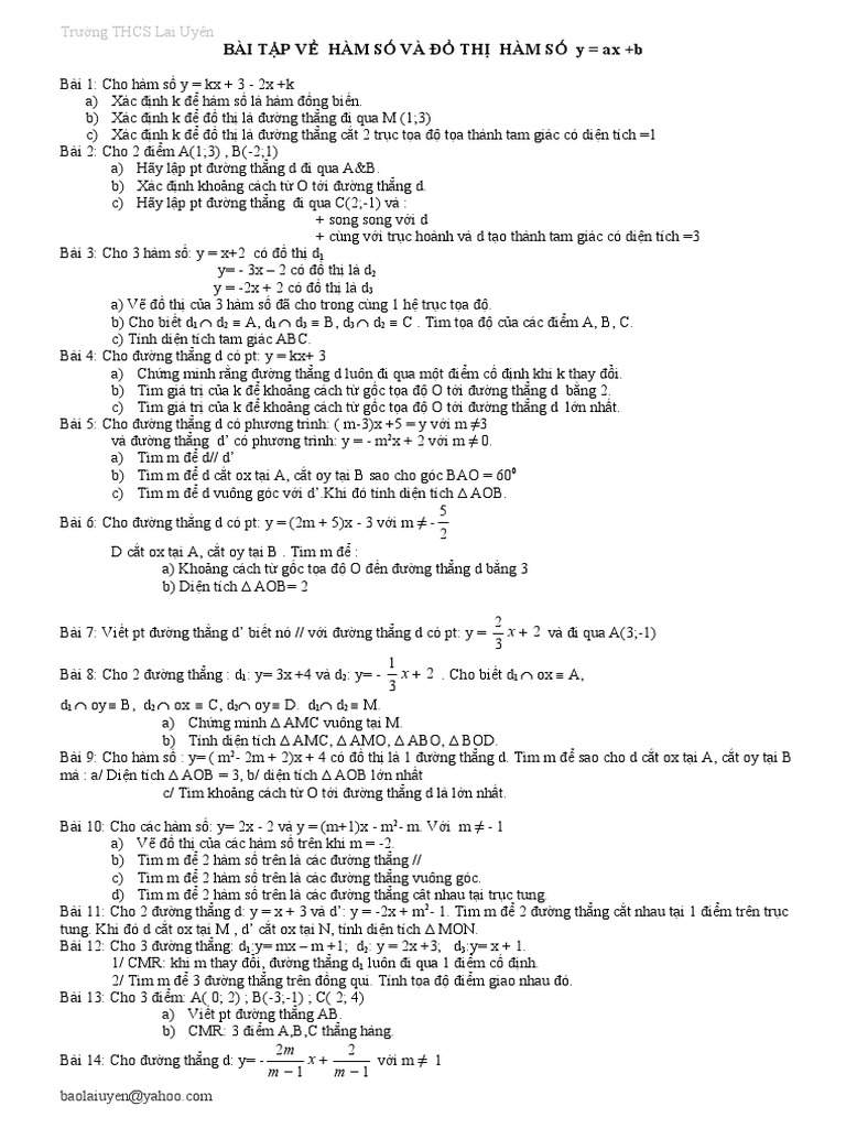 On Tap Chuong 2 Dai So 9 | PDF