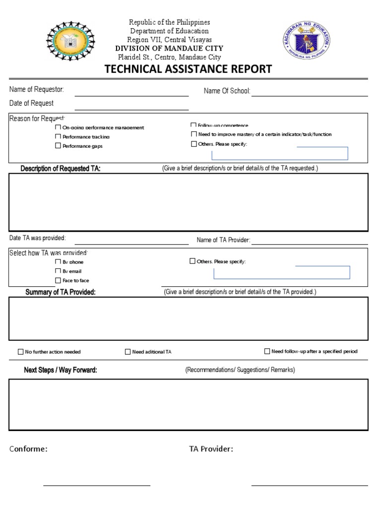 Technical Assistance Report | PDF | Business