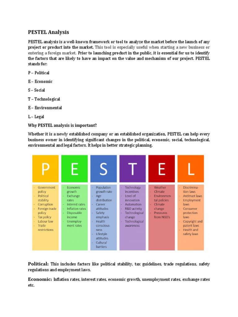 PESTEL Analysis Pestal | PDF