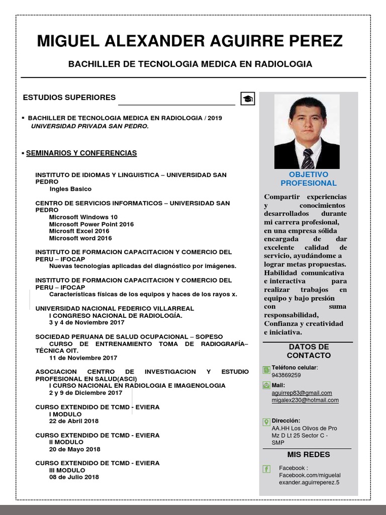 CV - TM 2021 | PDF | Radiología | Imagenes medicas