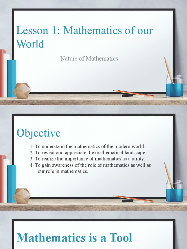 Lesson 1: Mathematics of Our World | PDF | Teaching Mathematics | Reason
