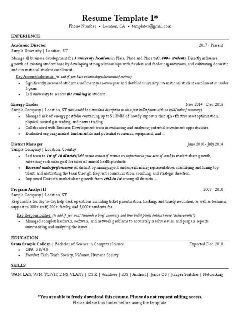 ATS-friendly Resume v1 (Courtesy of Unfold Careers - Not Sponsored or ...