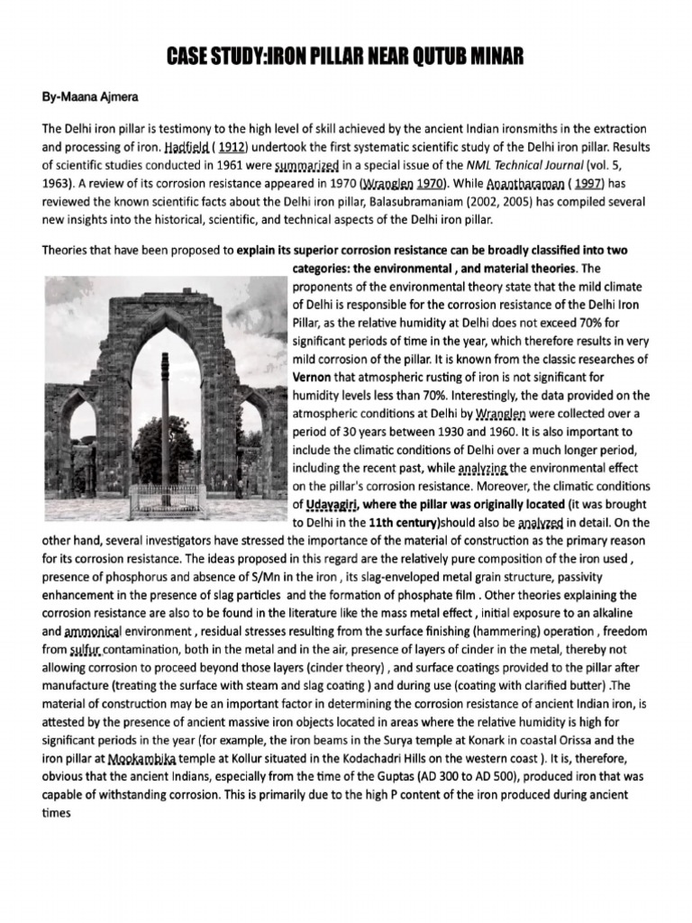 Iron Pillar | PDF | Corrosion | Building Engineering