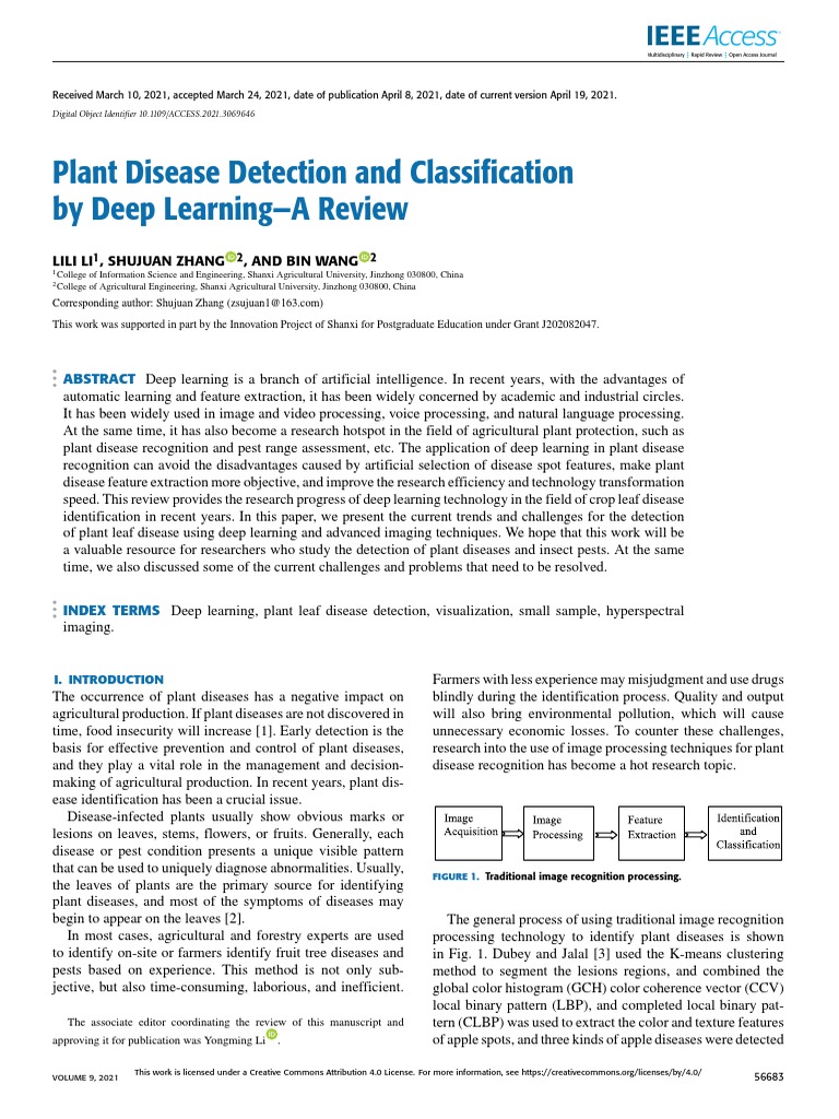 Deep Learning for Plant Disease Detection | PDF | Deep Learning | Image ...