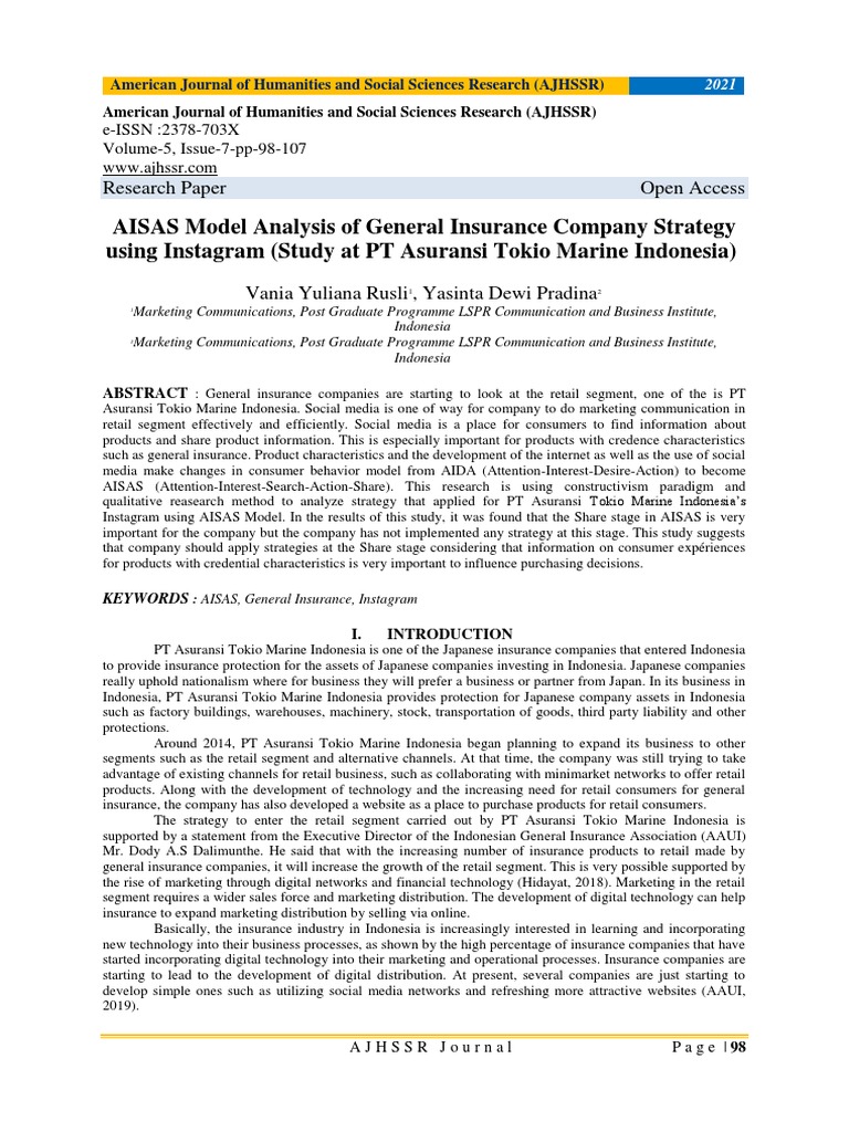 AISAS Model in Insurance Marketing Strategy | PDF | Social Networking ...