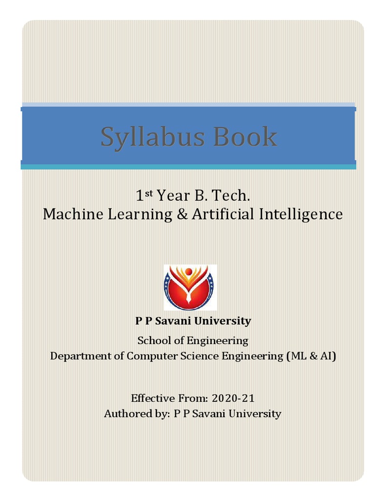 1st Year - Syllabus Book - AI & ML - 2020-21 | PDF | Vector Space ...