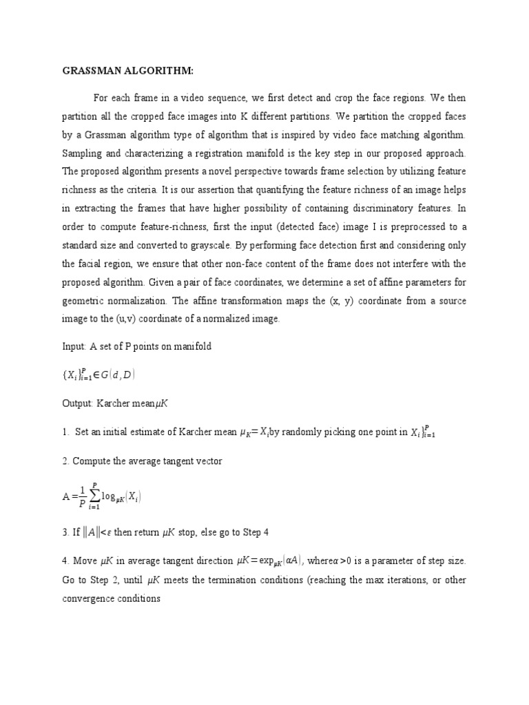 Grassman Algorithm | PDF