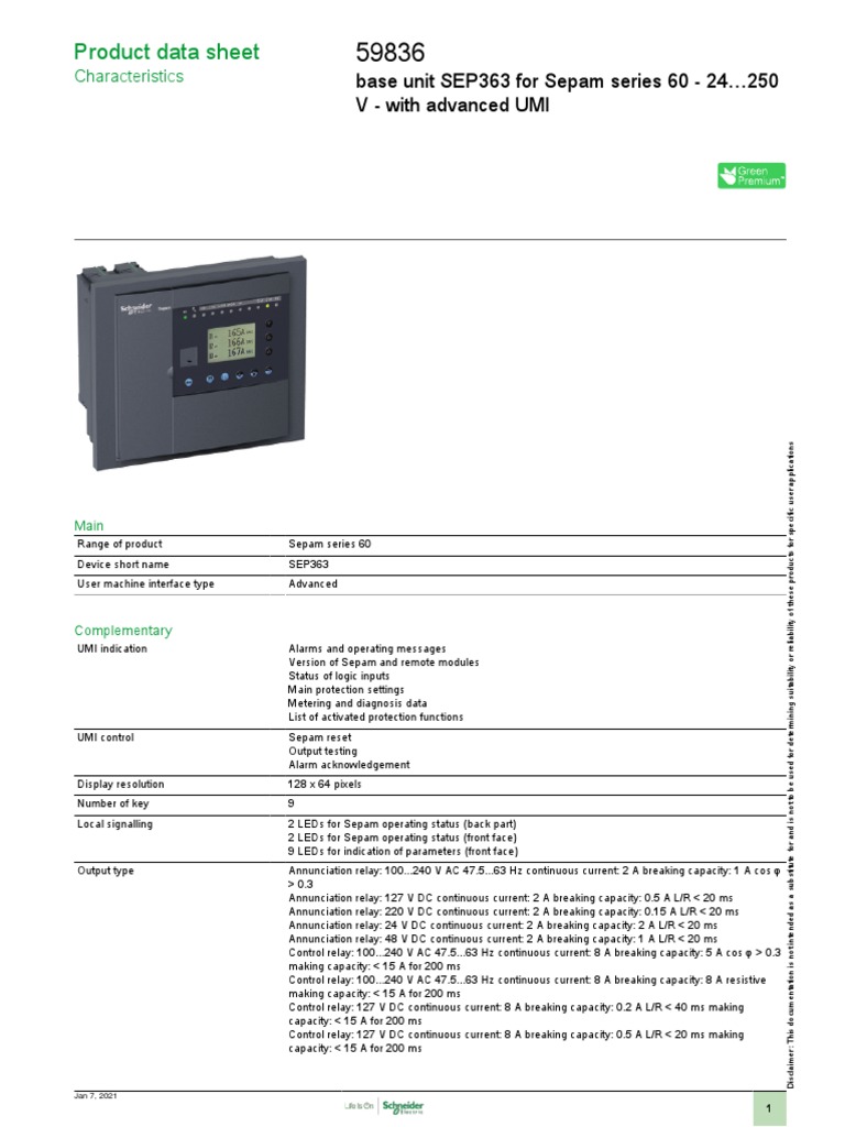 Easergy Sepam Series 60 - 59836 | PDF | Relay | International ...