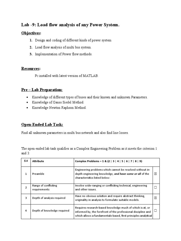 LAB# 9 Open Ended Lab | PDF | Engineering | Analysis