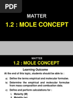 Mole Concept Formula Sheet | PDF