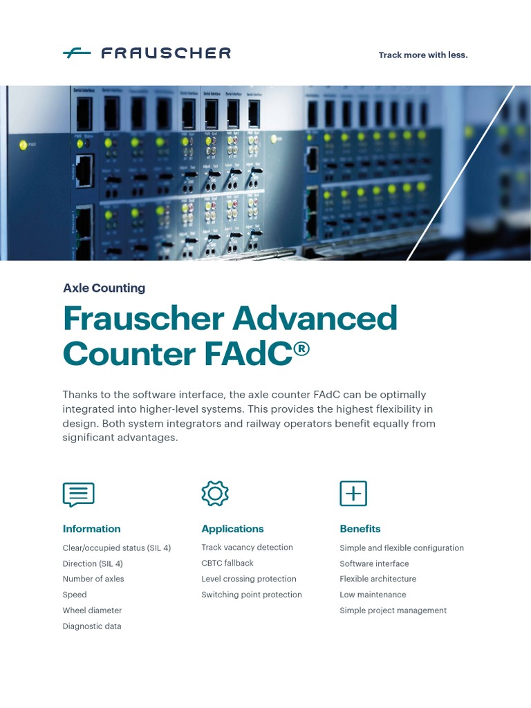 Frauscher Advanced Counter Fadc®: Axle Counting | PDF | Electrical ...