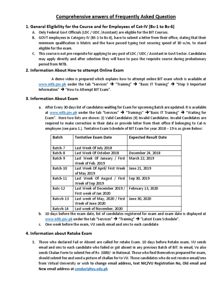 Answers To Frequently Asked Questions | PDF | Test (Assessment)