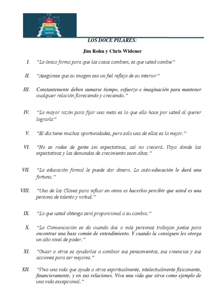 Los Doce Pilares | PDF