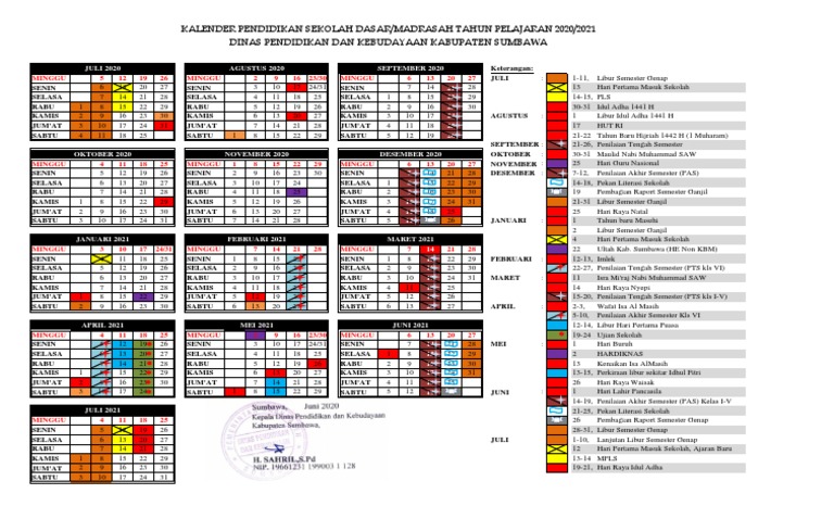 Kalender Pendidikan 2020-2021 | PDF