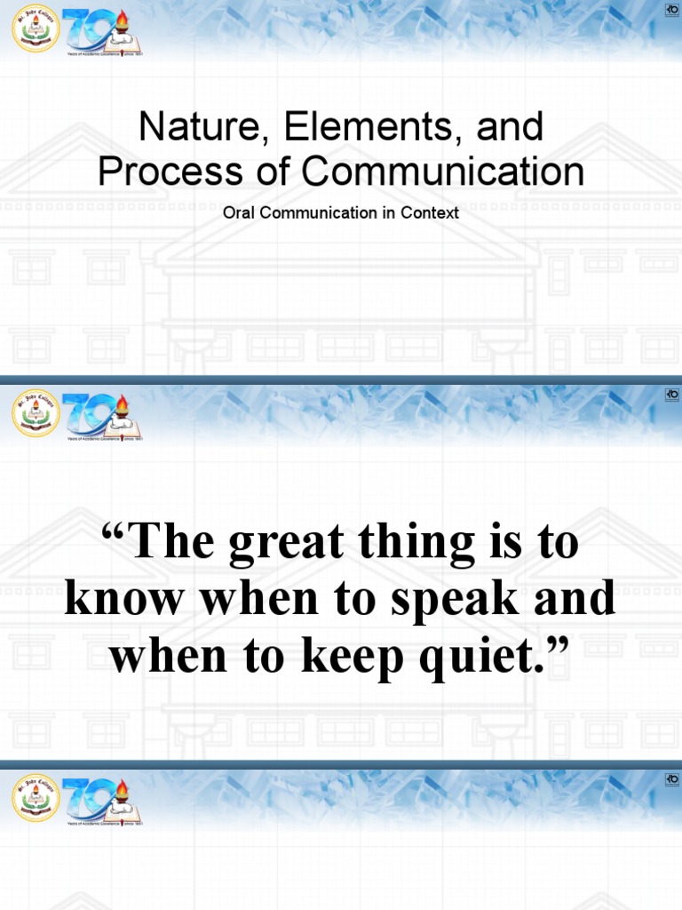 Lesson 1 Nature and Process of Communication | Download Free PDF ...
