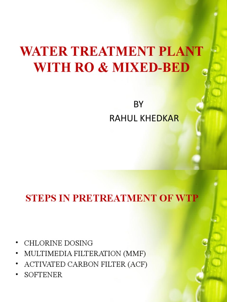 Introduction To Water Treatment Plant | PDF | Water Purification ...