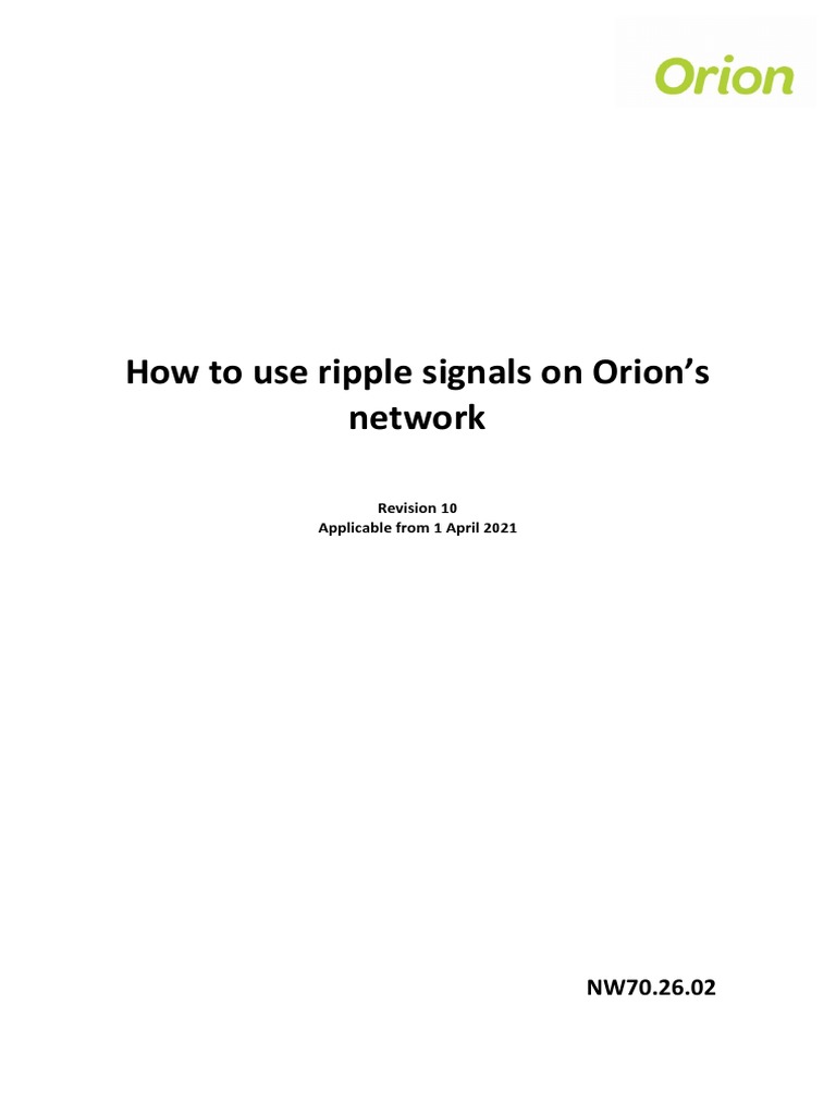 Ripple Signal Guide | PDF | Water Heating | Relay