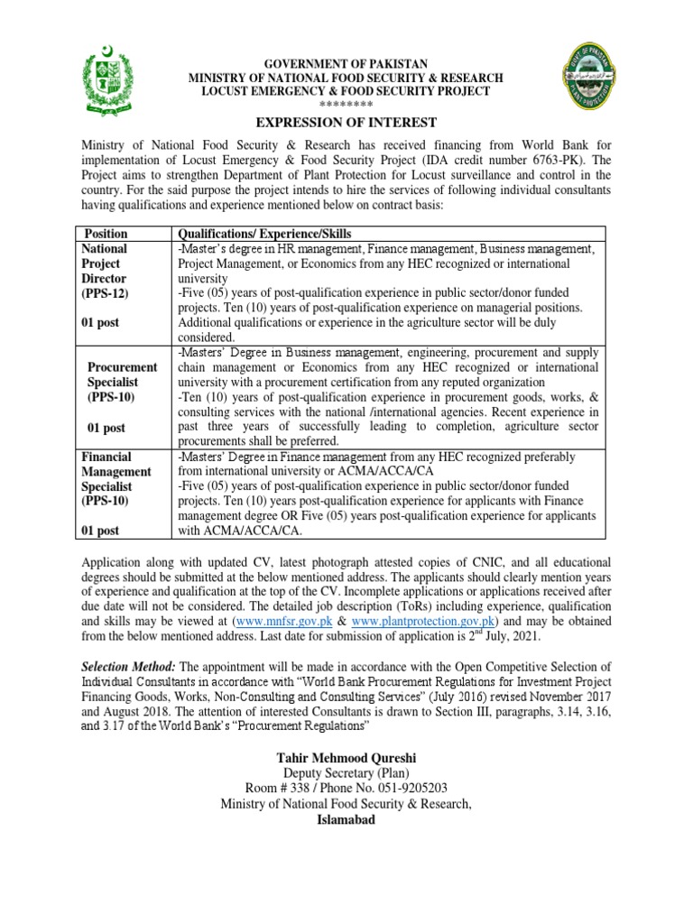 Finalized EOI | PDF | Procurement | Economies