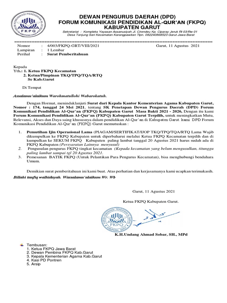 Surat Pemutihan Ijop 2021 | PDF