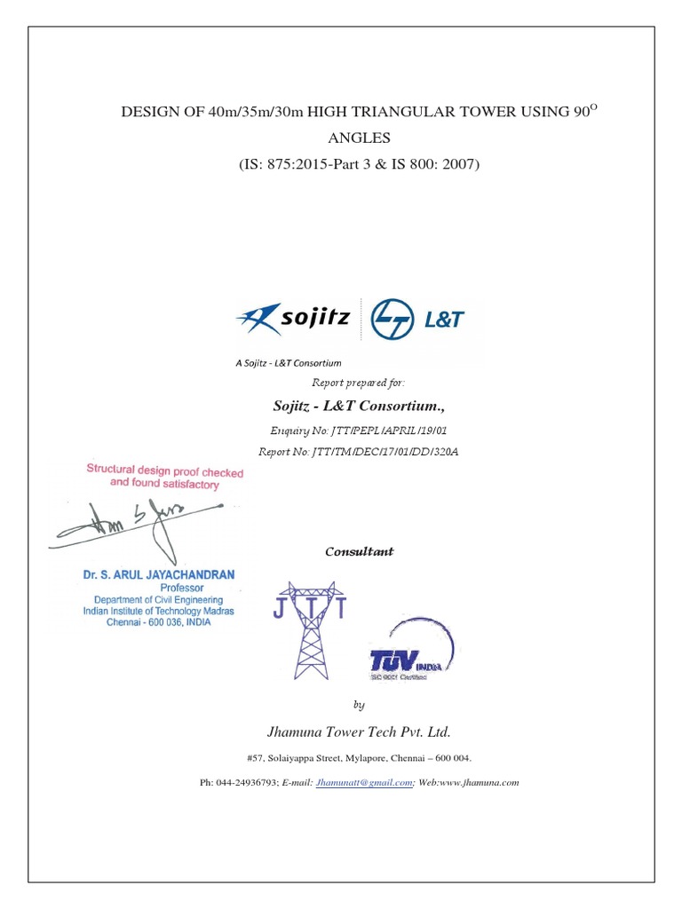 Transmission Tower Design | PDF | Mechanical Engineering | Civil ...