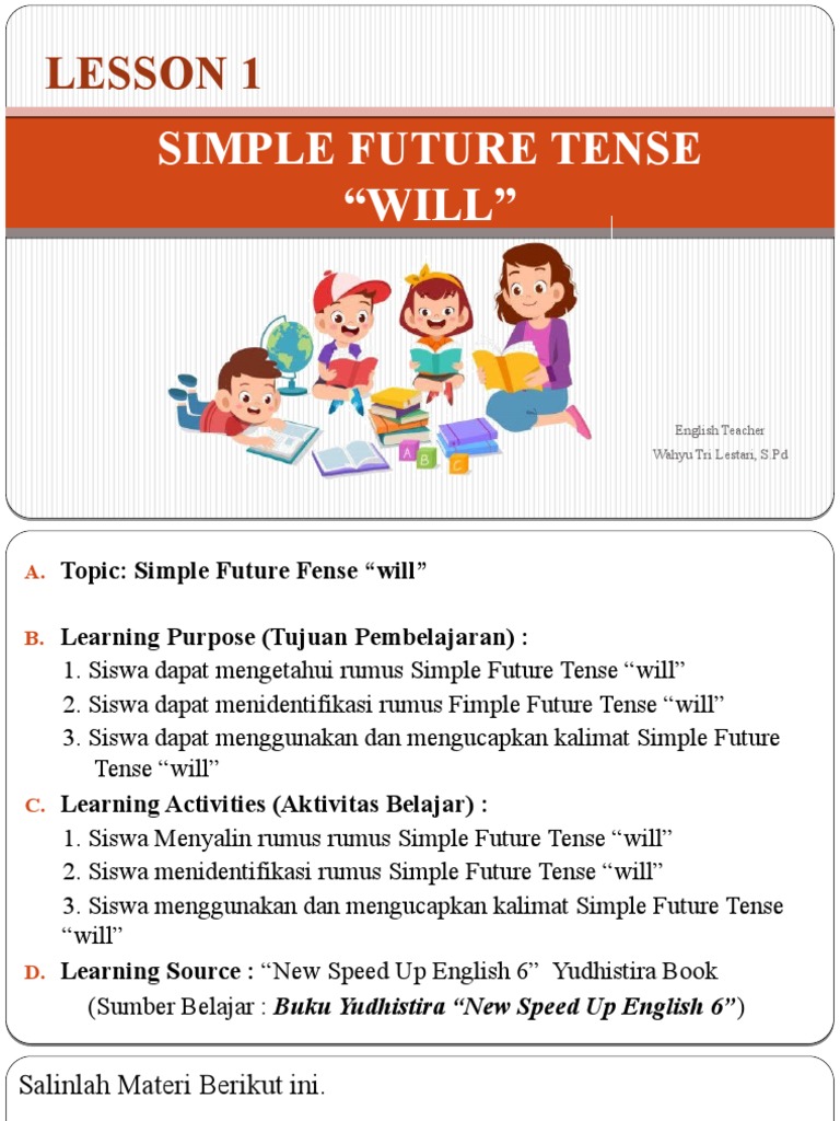 Materi Simple Future Tense Kelas 6 | PDF