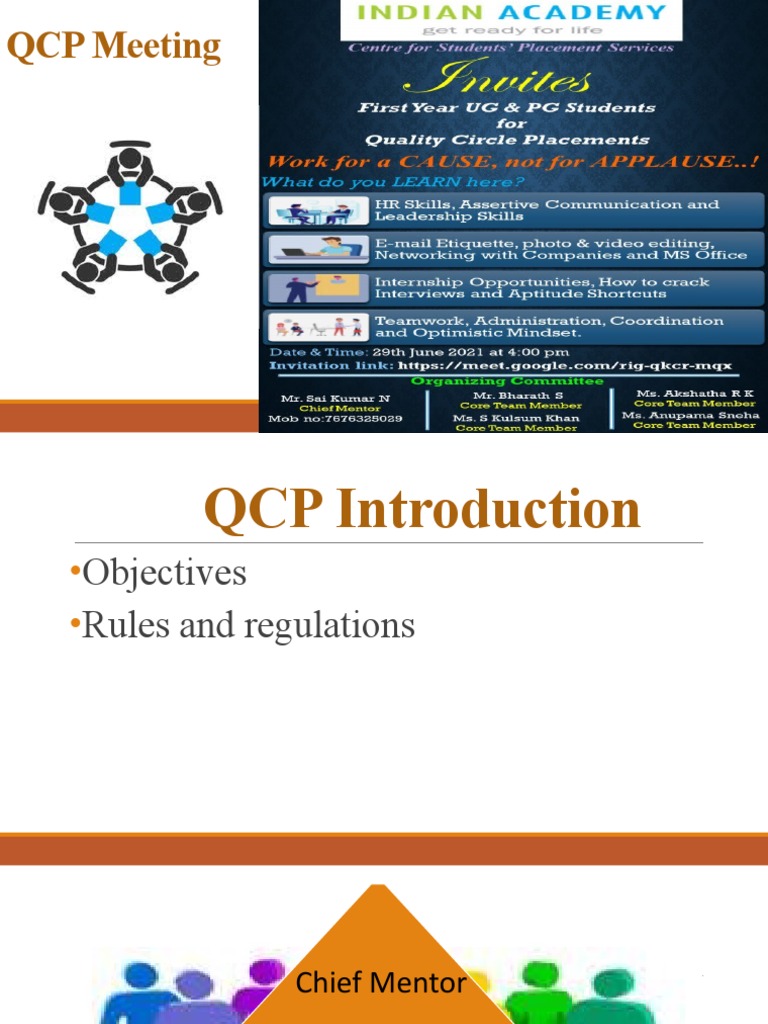 QCP Meeting (Autosaved) | PDF