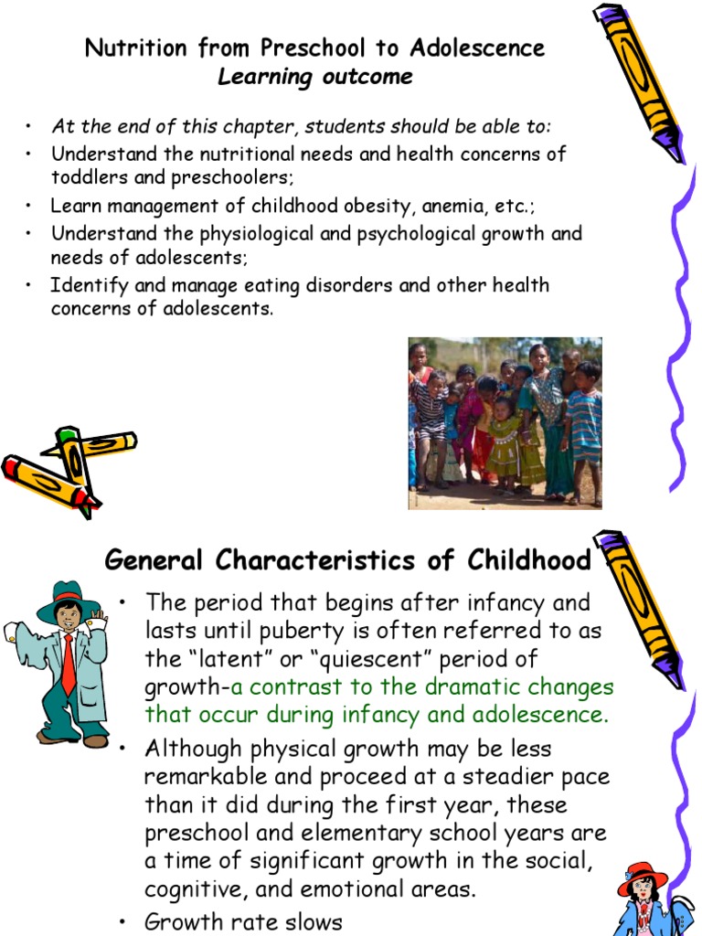 Nutrition From Preschool To Adolescence - M.SC - DAN - 2016 | PDF ...