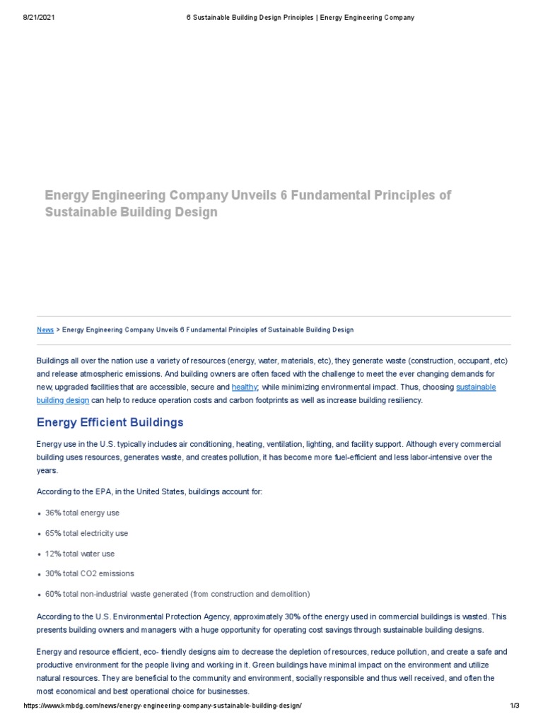 6 Principles of Sustainable Building Design | PDF | Green Building ...