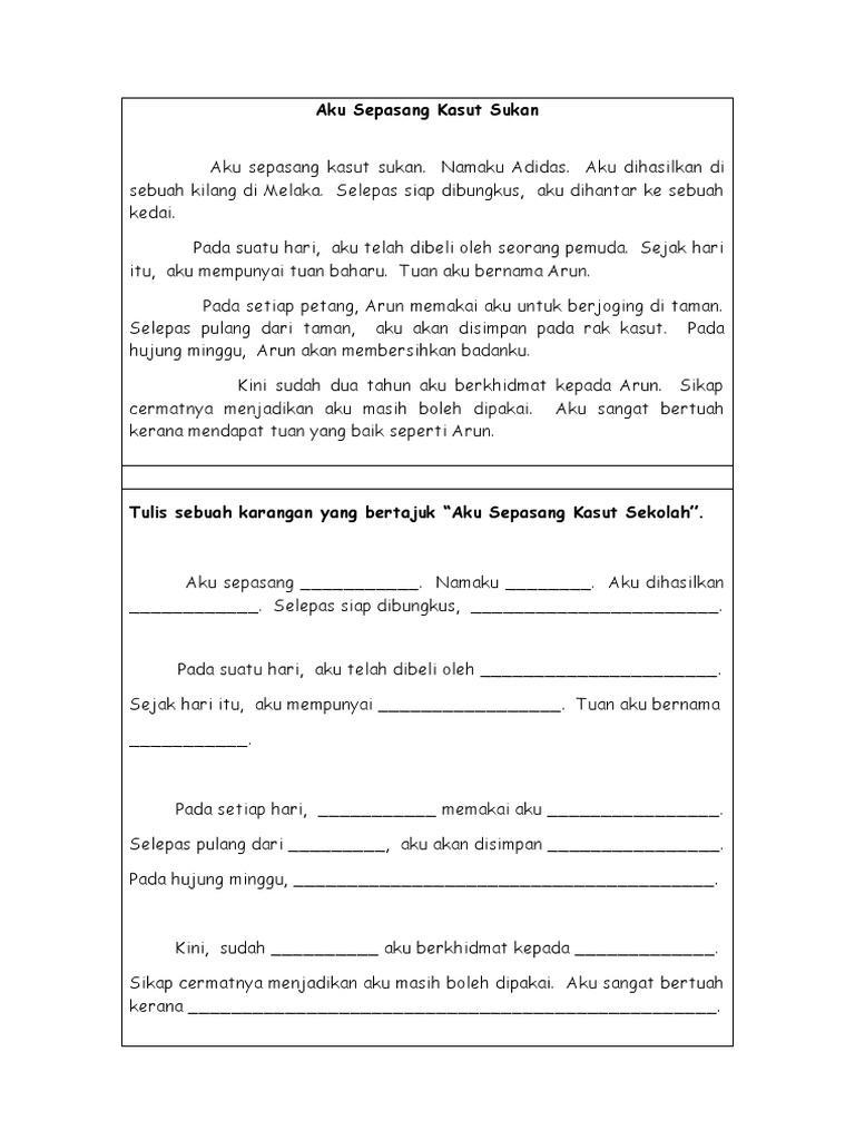 Aku Sepasang Kasut Sukan Pdf