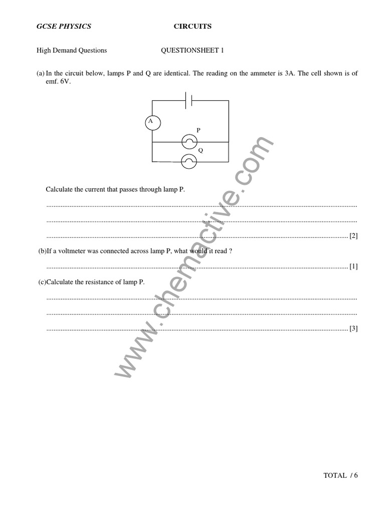 GCSE Physics Circuits: Calculating Current, Voltage, Power and ...