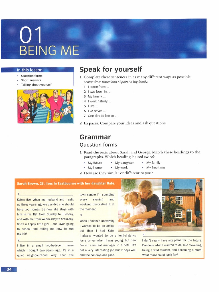 Clockwise Pre-Inter Classbook Unit 1-4 | PDF