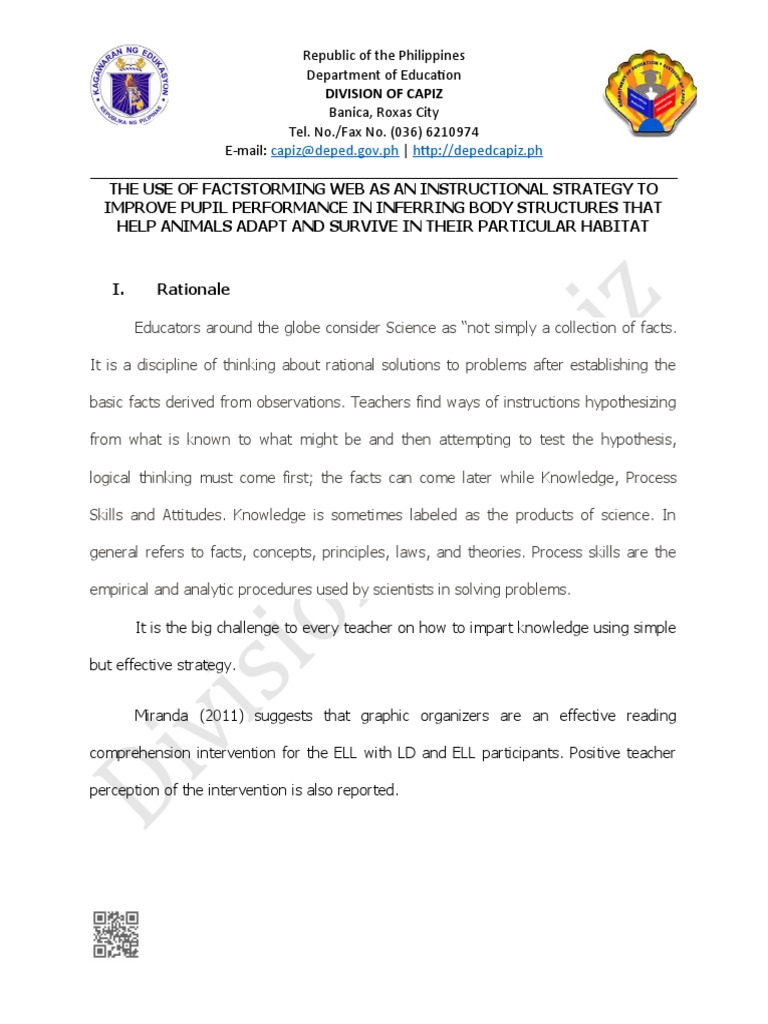 Division of Capiz: Capiz@deped - Gov.ph | PDF | Hypothesis | Knowledge