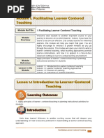 Module 1 - Facilitating Learner - Centered Teaching PDF | PDF | Expert ...