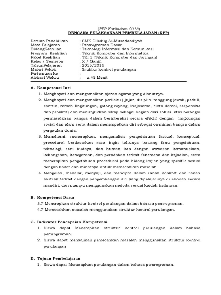 C1. Struktur Kontrol Perulangan 3.7 | PDF C1. Struktur Kontrol Perulangan 3.7 | PDF