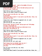 Count On Me Lyrics by Bruno Mars | PDF | Refrain | Song Structure